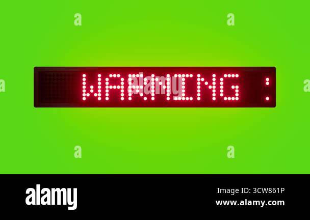 WARNING SLIPPERY FLOOR CLEANING IN PROGRESS Scrolling Red Dot Matrix ...