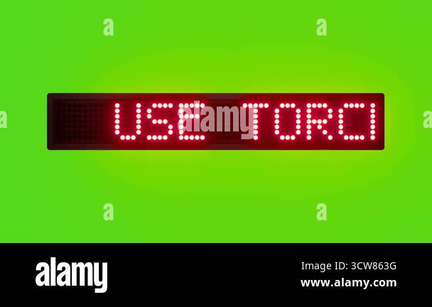USE TORCH OR LIGHT AFTER SUNSET FOR SAFETY Scrolling Red Dot Matrix LED ...