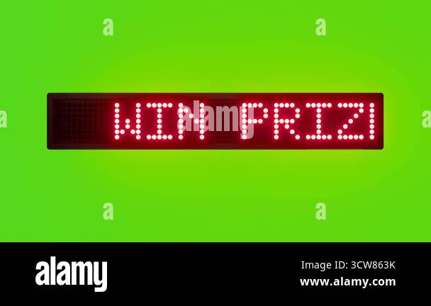 WIN PRIZES WITH LUCKY DRAW SHOPPING Scrolling Red Dot Matrix LED Text ...