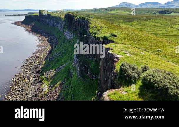 Witness stunning aerial views of the Isle of Skye showcasing dramatic ...