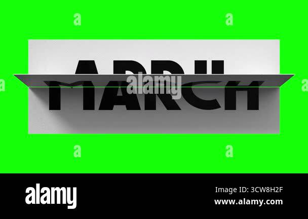 Flip calendar changing months from January to December - 3D 4k ...