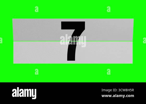 Flip calendar changing days of a month from 1 to 31 - 3D 4k animation ...