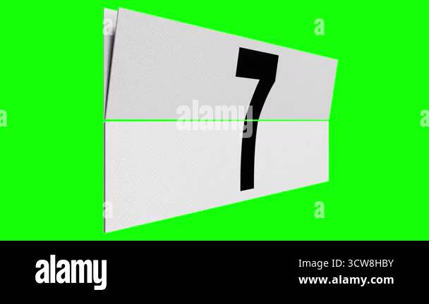 Flip calendar changing days of a month from 1 to 31 - 3D 4k animation ...