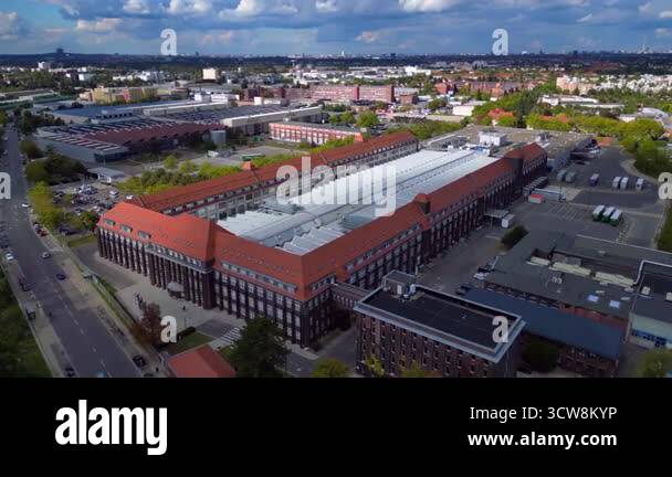 Aerial view of the Electric car Electric mobility Mercedes Benz Digital ...