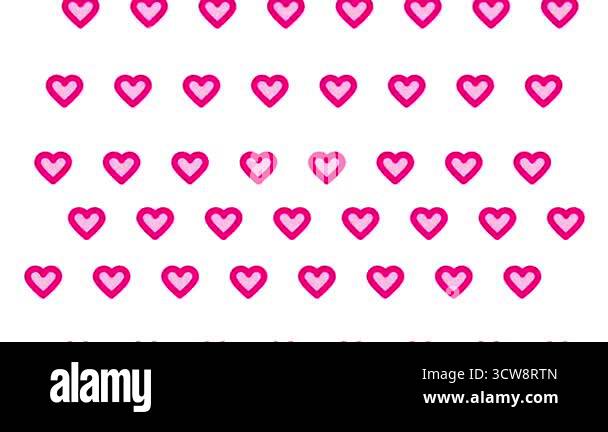 A repeating pattern of pink hearts fills the space, symbolizing endless ...