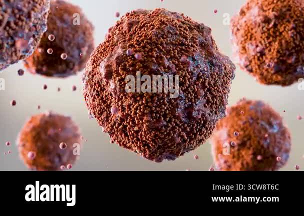 Virus Cells under microscope, Microbiome and Bacteria illness, Protein ...