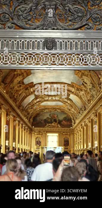 Paris France 04 October 2025 people walking through Apollo Gallery ...