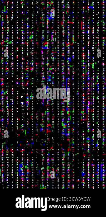 Retro VHS Glitch Overlay with Distorted Noise. High quality 4k footage ...