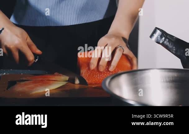 chef cooking in the kitchen Stock Video Footage - Alamy