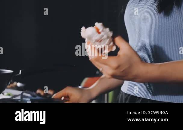 chef cooking in kitchen Stock Video Footage - Alamy