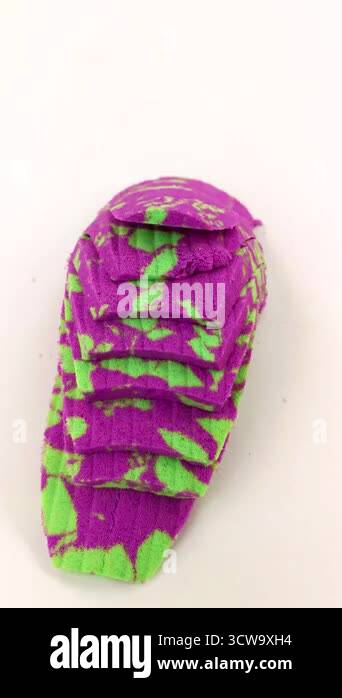 Very Satisfying and Relaxing Kinetic Sand ASMR video. Cutting anti ...