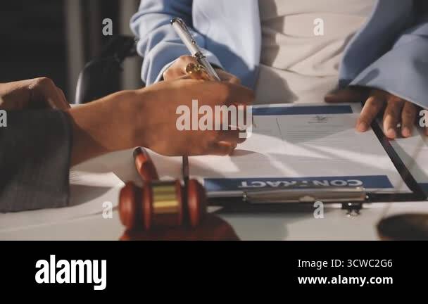 Lawyer signing document legal documents Stock Videos & Footage - HD and ...