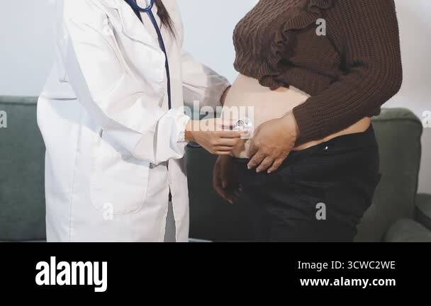 Doctor measuring belly pregnant young Stock Videos & Footage - HD and ...