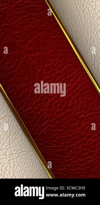 Refined Rotation of White and Red Leather Panels Enhanced with Golden ...