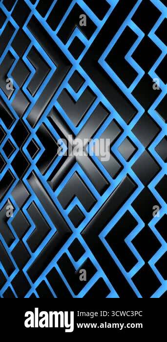 Premium Elegant Animation with Black Polygonal Mesh over Blue ...
