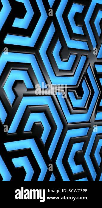 Exclusive Animation of Black Polygonal Structures Moving Gracefully ...