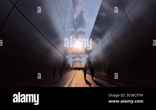 New York, USA, 11 September 2025: Walk inside Empty Sky Memorial in Liberty State Park in Jersey ...