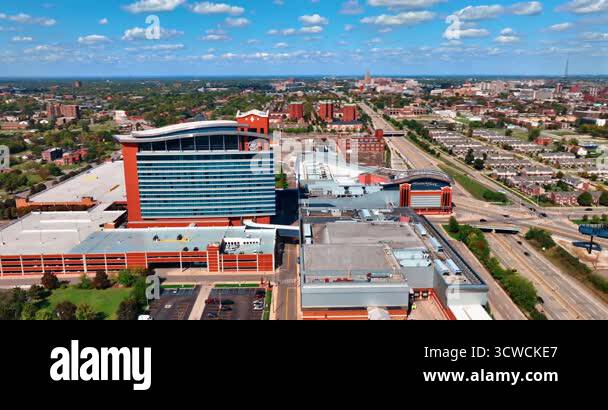 Detroit, USA, 22 July 2025: Motor City Complex in the cityscape of ...