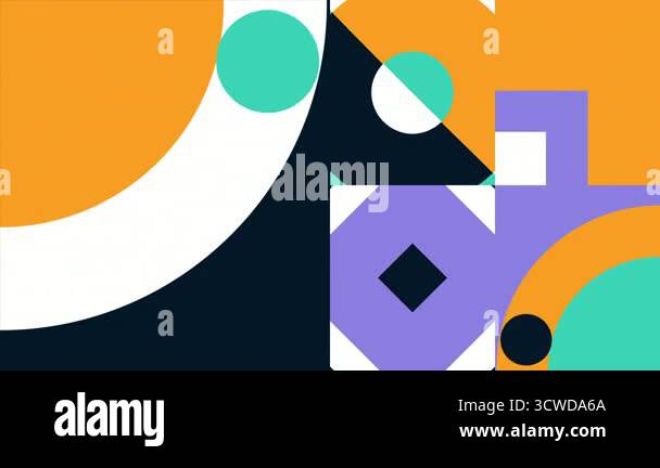 Animated Geometric pattern or background loop. 4K resolution geometric ...