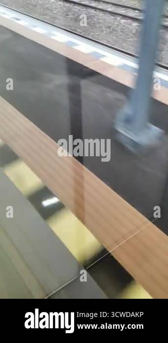 A train journey through the perspective of a glass window panel ...