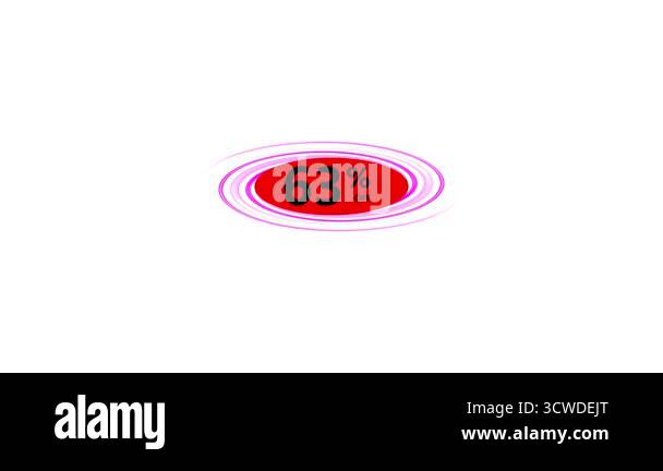 63% Off Animated Discount Tag, Red Ellipse on White Screen and ...