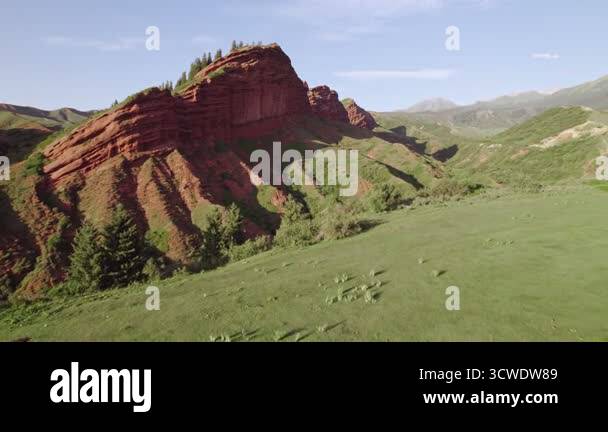 Red Clay Canyon Landscape. A breathtaking panoramic view of a dramatic ...