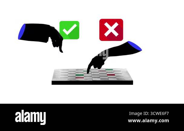 Playful stop motion of hands pointing at game board with check and ...