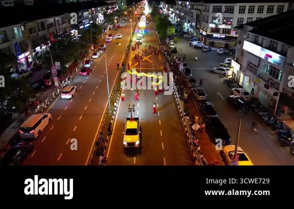 Raja Uda, Penang, Malaysia - Sep 21 2024: A dazzling dragon dance ...