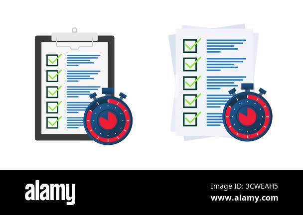 Checklist clipboard documents isolated Stock Videos & Footage - HD and ...