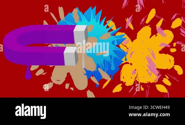 Magnet Graffiti tag animation. Abstract modern street art video ...