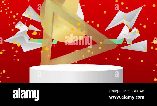 Mockup product display animation, cylinder pedestal podium. Stage ...