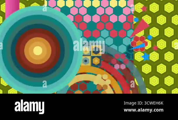 Retro 70s Background animation with Groovy 1970s art video ...