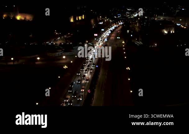 Traffic jam on Goce Delcev bridge in Skopje, North Macedonia during ...