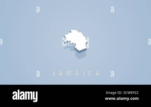 Jamaica island rotating with delicate shadow, gliding smoothly against ...