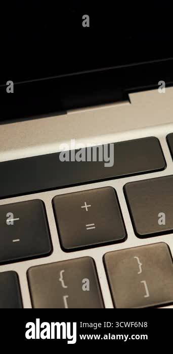 Male finger unlocking personal laptop computer with fingerprint sensor ...