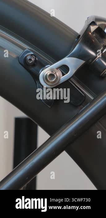 Bicycle wheel in motion, close up. Bike wheel rotating. Cycling gear ...