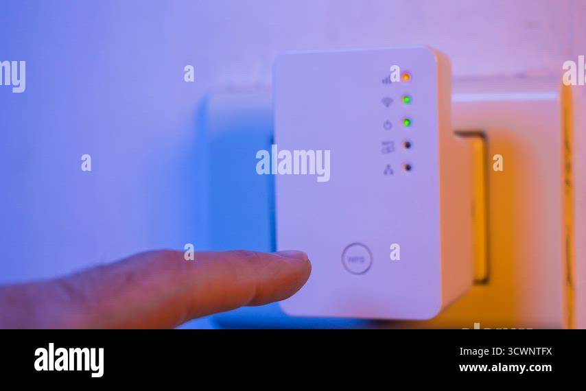 Cinemagraph of blinking signal connection status led lights in WiFi ...