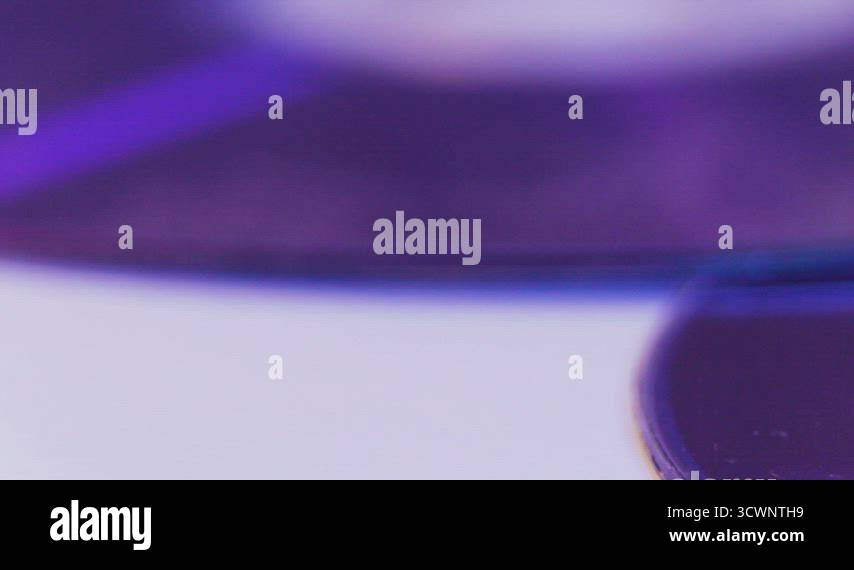 Closeup of white HDMI cable with it's reflection on blank disc Stock ...
