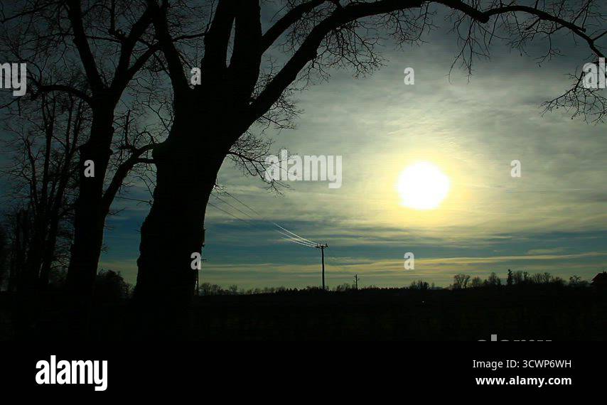 Dark and scary nature and sun above Stock Video Footage - Alamy