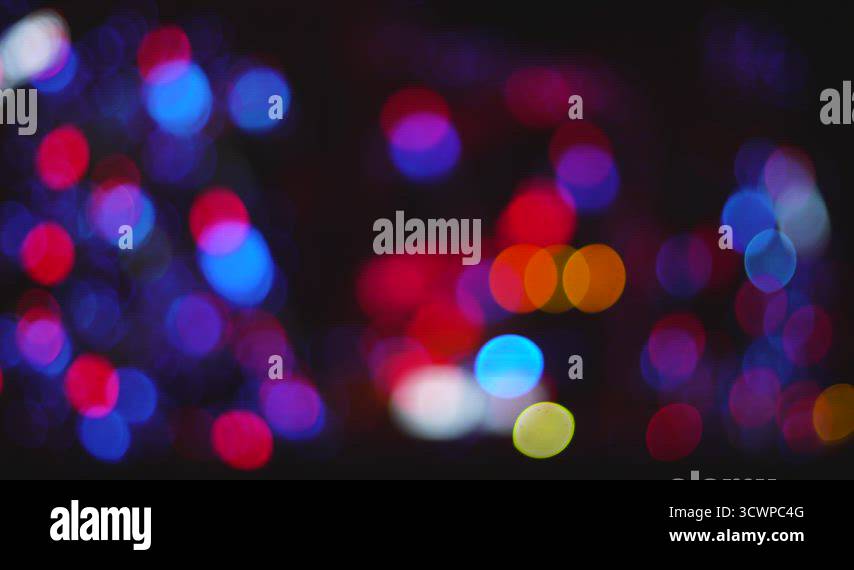 Abstract out of focus stage lights flashing randomly Stock Video ...