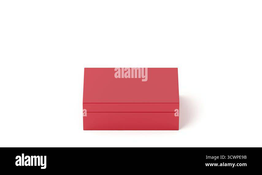 Empty red box for jewelry Stock Video Footage - Alamy