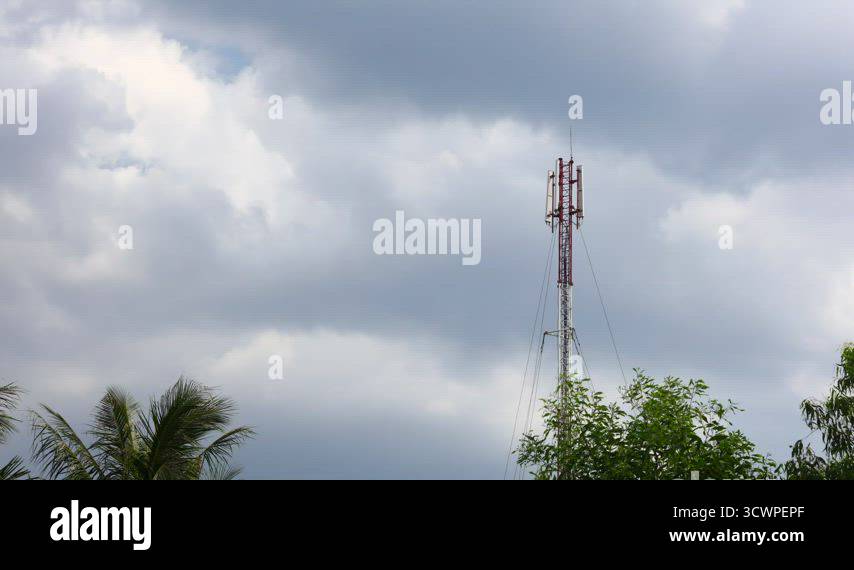 Network Communication Tower Time Lapse Stock Video Footage - Alamy