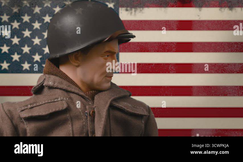 stop motion of toy soldier hello with the hand Stock Video Footage - Alamy