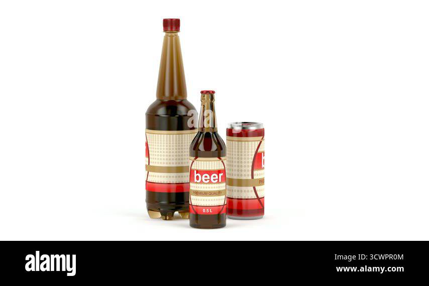 Different types of beer containers Stock Video Footage - Alamy