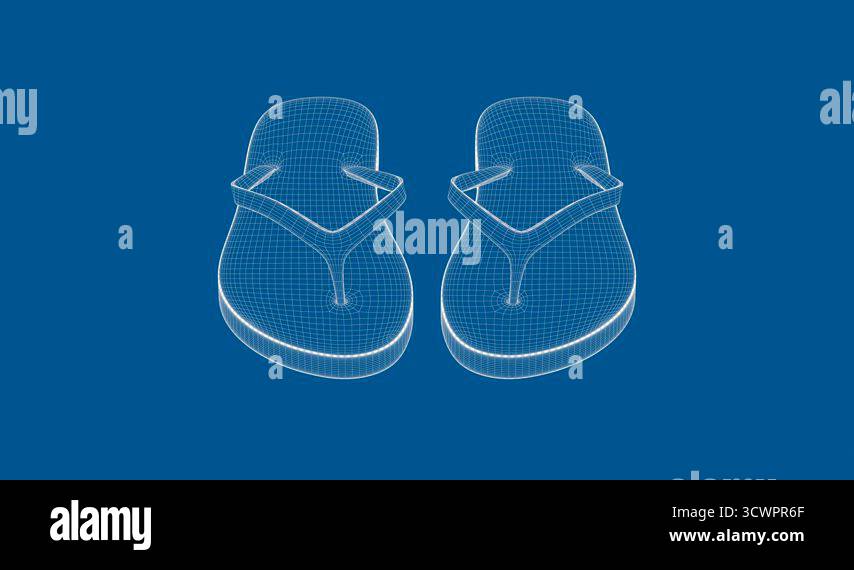 3D model of flip flops Stock Video Footage - Alamy