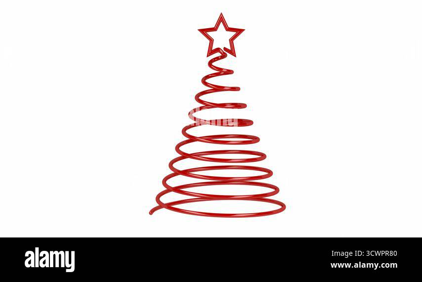 Christmas tree spin on white Stock Video Footage - Alamy