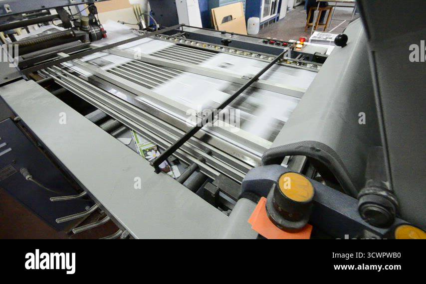 folding machine HD CRANE SHOOT folds printed offset sheet as part of ...