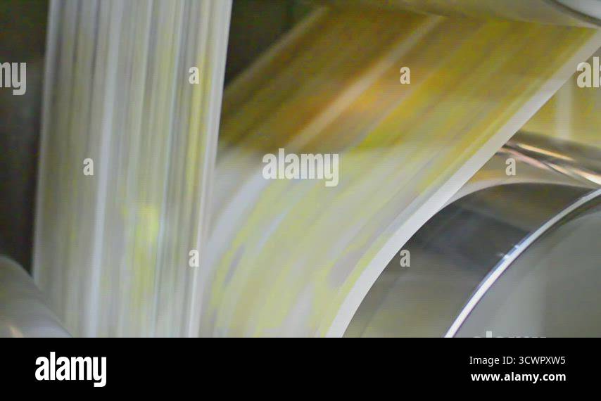 Newspaper printing - Stock Video. Newspaper coming fast of the printing ...