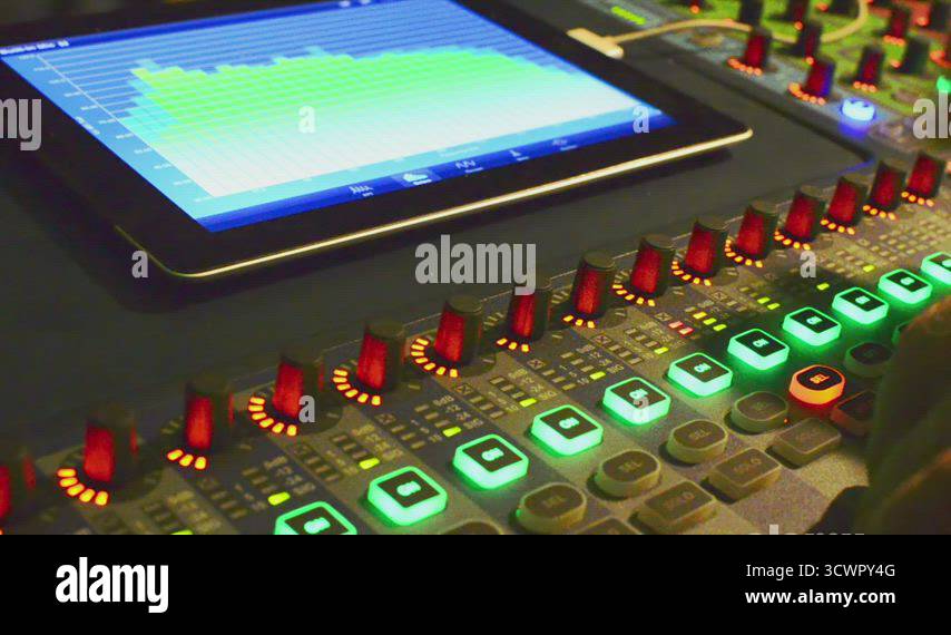 Professional studio audio mixer with VU Meters Stock Video Footage - Alamy