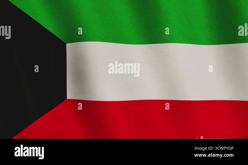Kuwait flag waving background footage flowing - loop video seamless ...